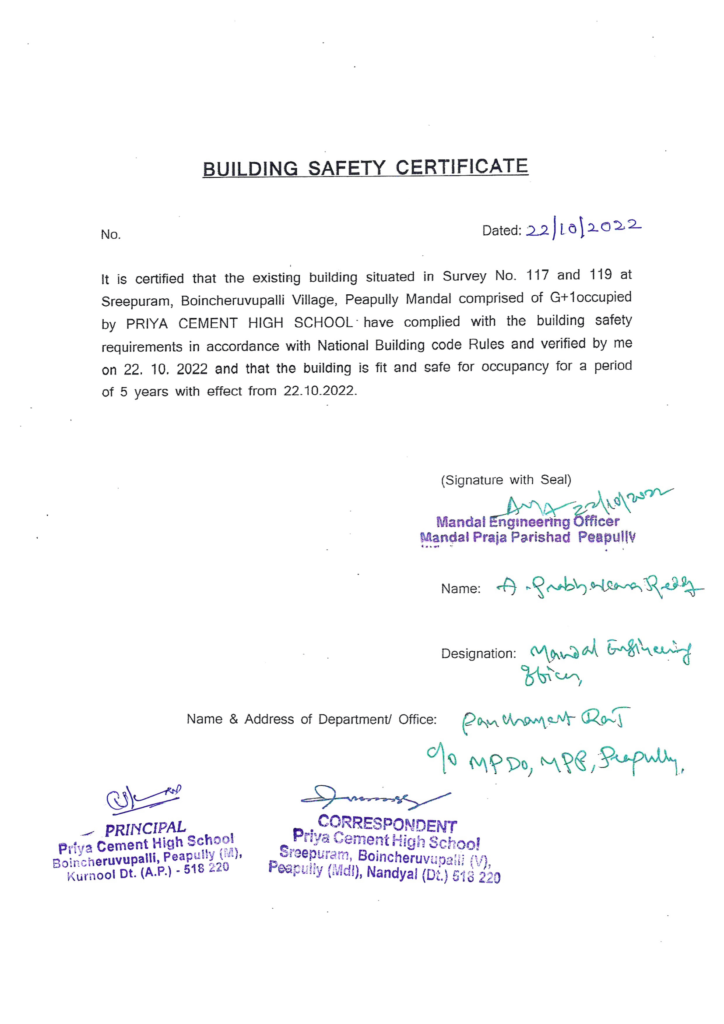 Mandatory Public Disclosure – Priyacemenths2